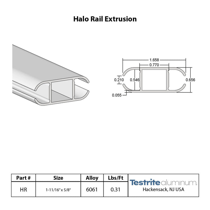 Halo Rail – Testrite Aluminum