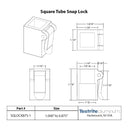 Square Tubing Telescopic Snap Lock 7/8" to 1" Square Tube Clamp ...
