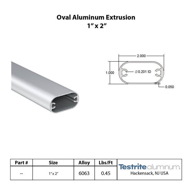 Oval Aluminum Tubing – Testrite Aluminum