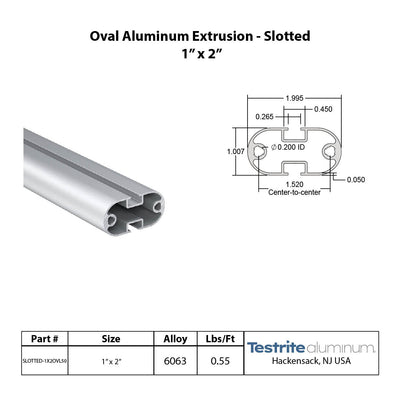 Oval Aluminum Tubing – Testrite Aluminum