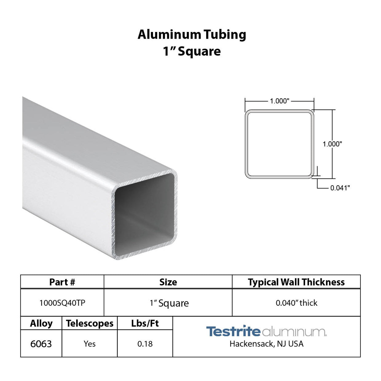 Square Telescopic Aluminum Tubing – Testrite Aluminum