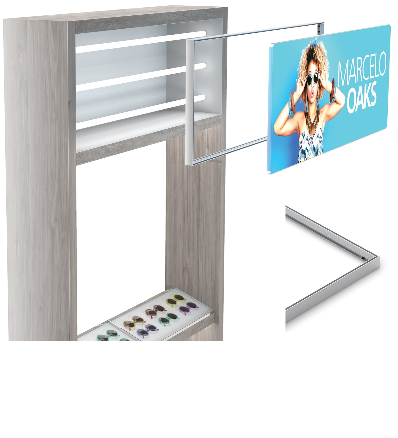 Charisma Cabinet Frame 1-1/4" Deep SEG Extrusion – Testrite Aluminum