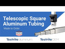 1" x 1" OD x .040" Wall Square Aluminum Tube Telescopic Compatible ...
