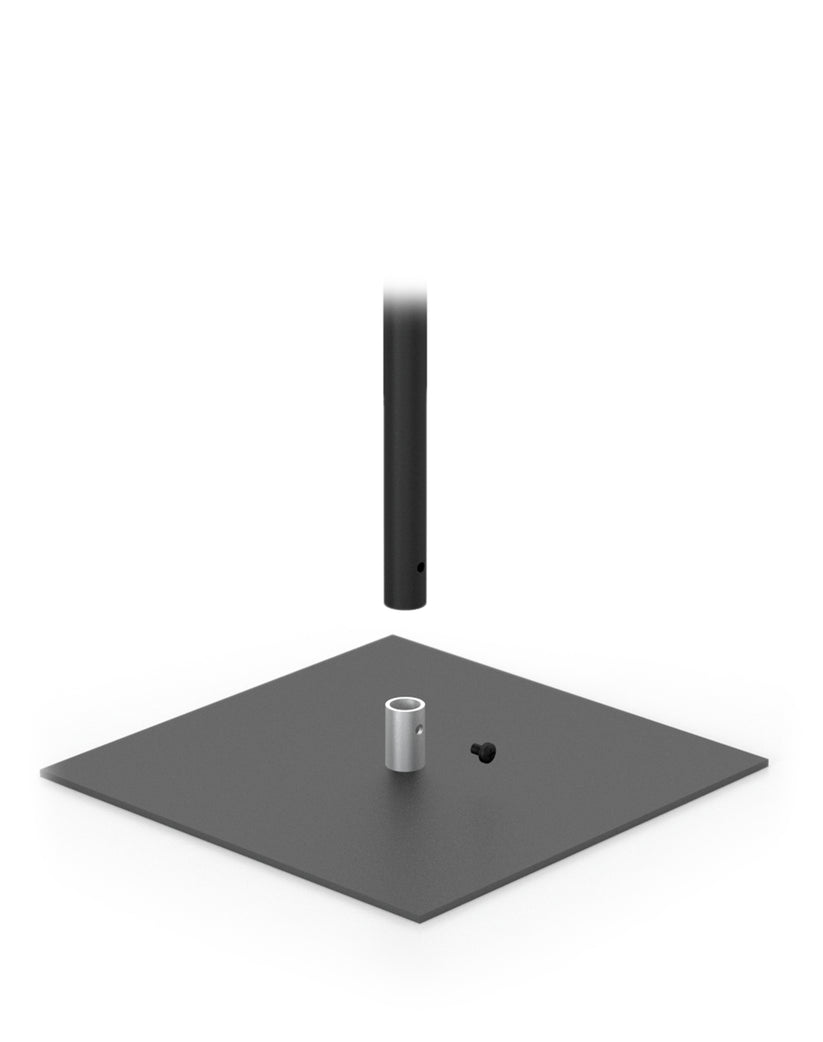 16" Square Steel Base 8 lbs, 1/8" Thick – Testrite Aluminum